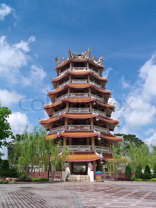 Chinese tower | Stock image | Colourbox
