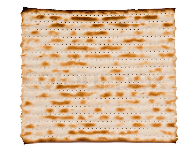Close up of square matza isolated on white background | Stock Photo ...