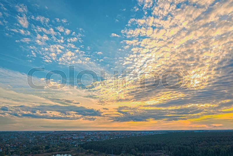 Blue And Yellow Sunset