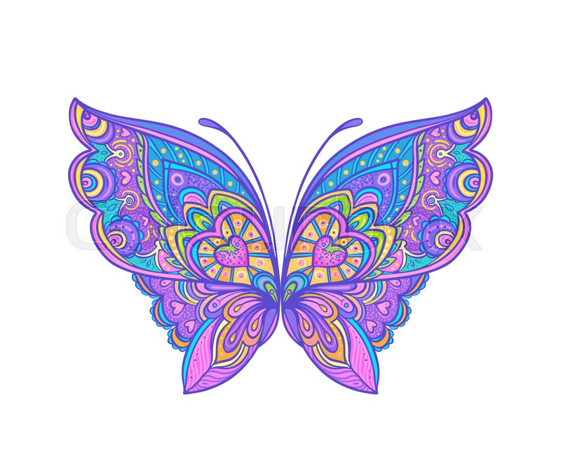 Colorful Butterfly Designs To Draw