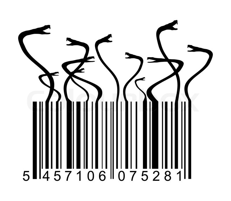 Stregkode med slanger vektor | Stock vektor | Colourbox