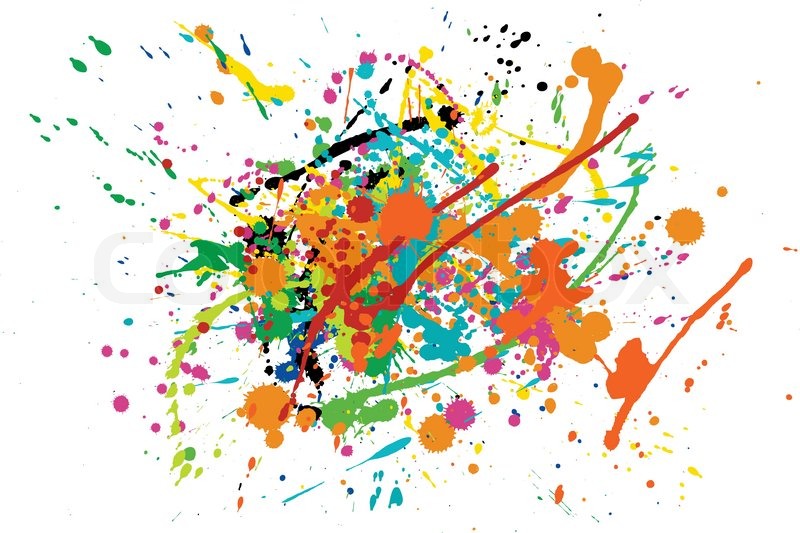 Colorful paint splats vector ... | Stock vector | Colourbox
