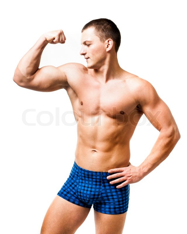 Handsome Muscular Man Isolated On A Stock Image Colourbox