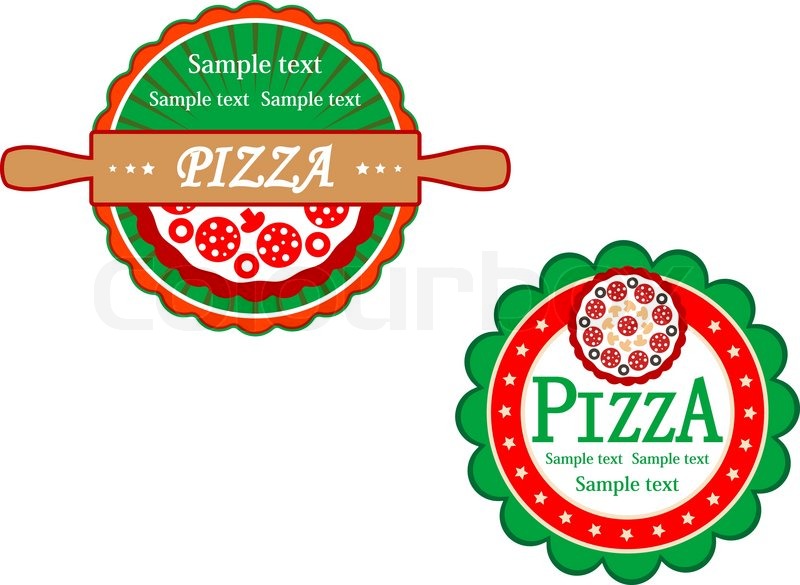 Italian pizza symbols and banners | Stock vector | Colourbox