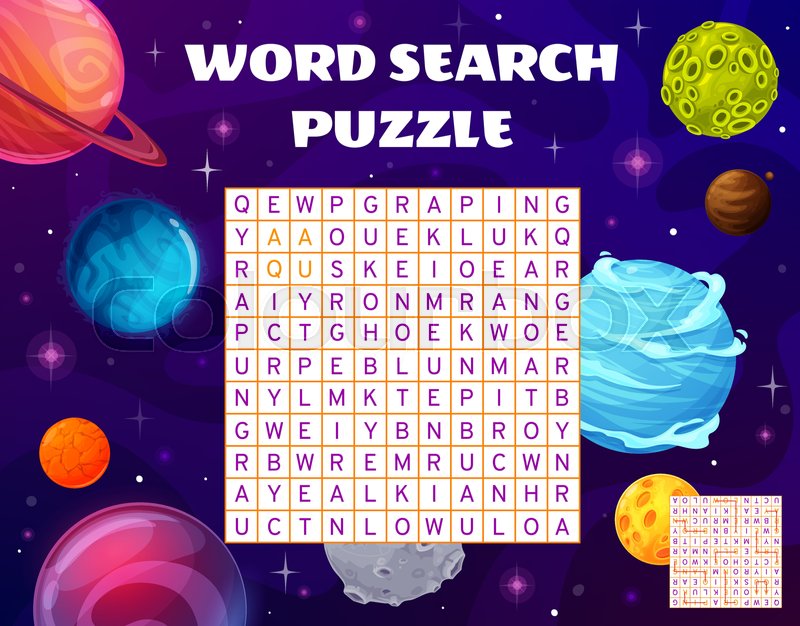Planets Word Search Puzzle