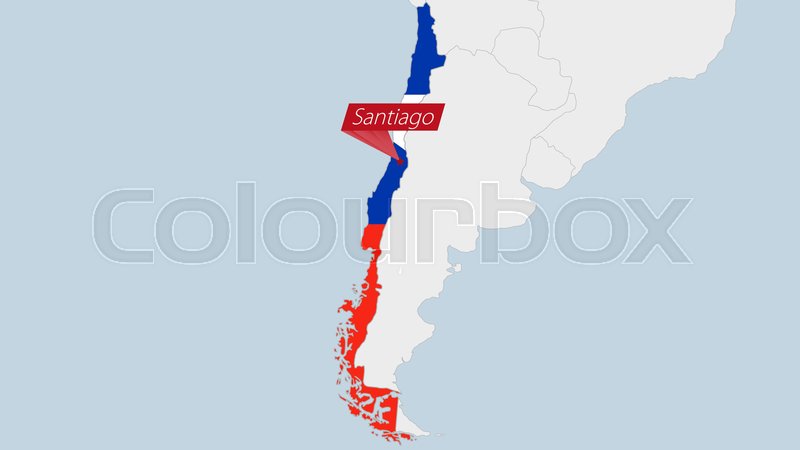 Chile Flag Map