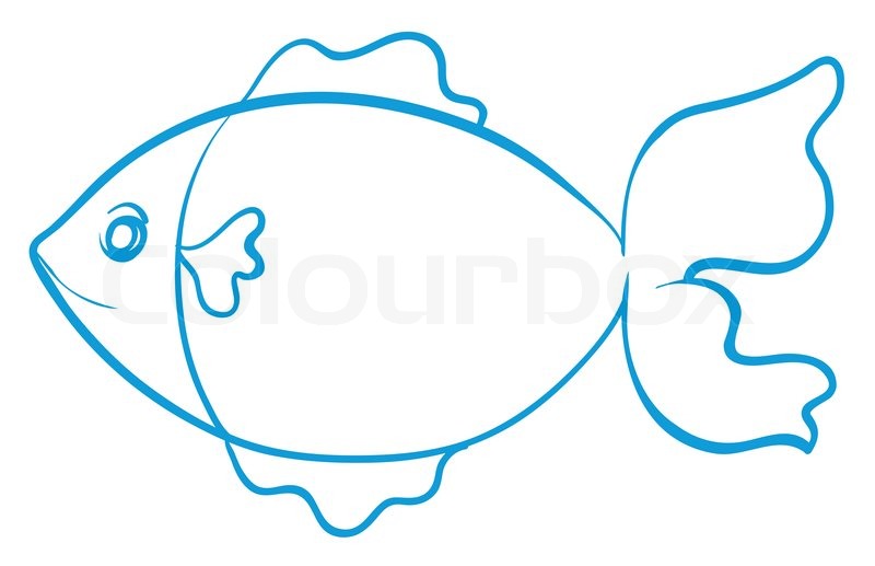 Fish outline | Stock vector | Colourbox