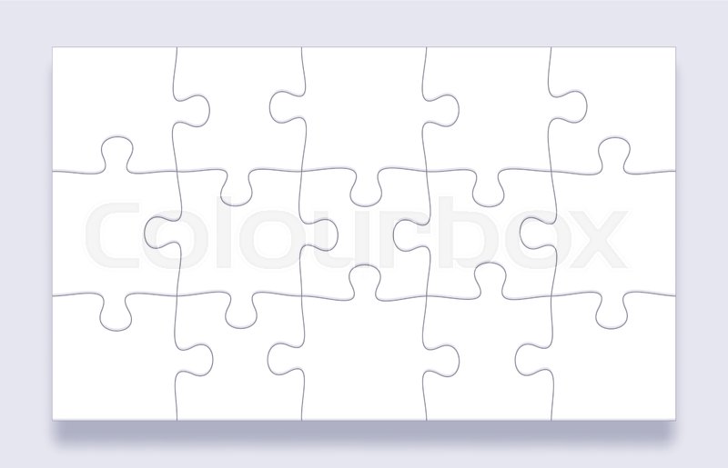 Jigsaw Puzzles Pieces Template