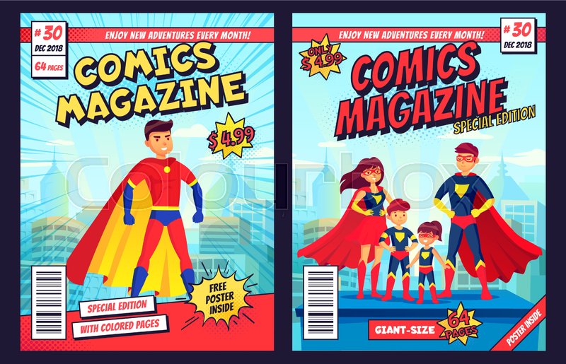 Retro Comic Superhero Design