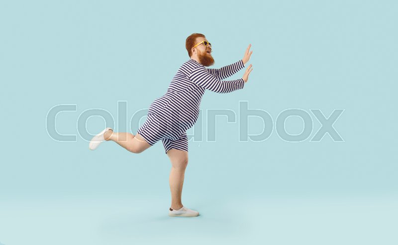 Funny Fat Man Dancing