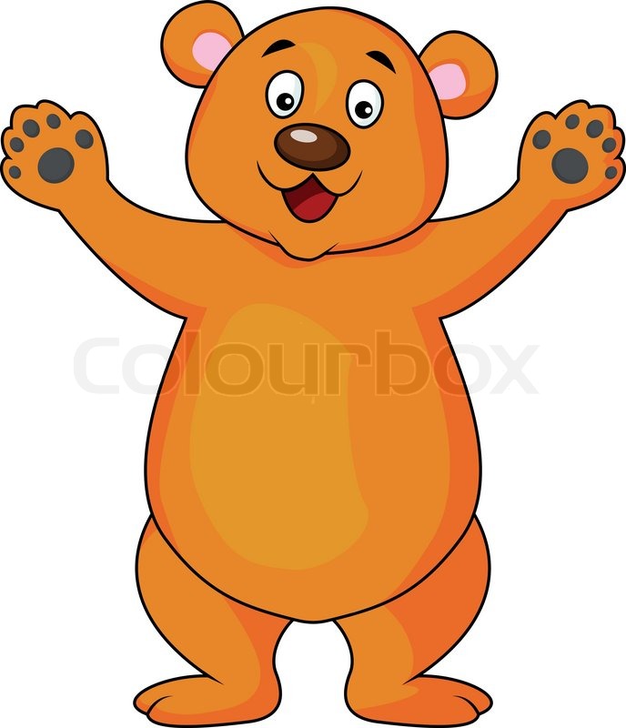 Vector illustration of Funny brown ... | Stock vector | Colourbox