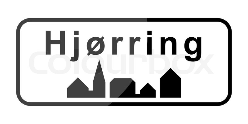Byskilt Hjørring | stock vektor | Colourbox