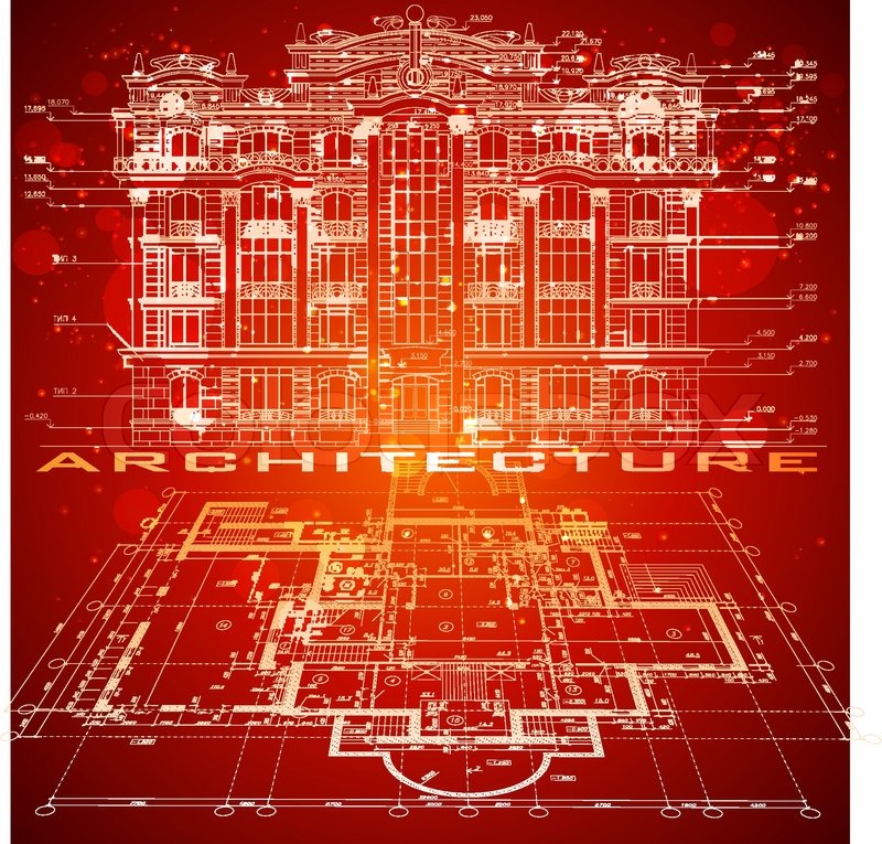 Architectural background. Part of ... | Stock vector | Colourbox