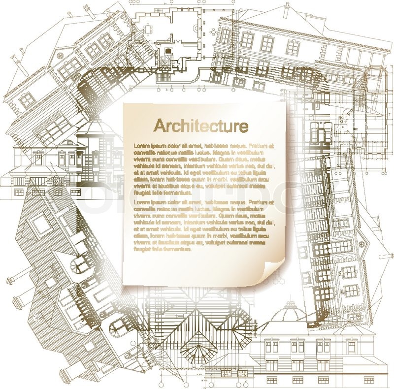 Frame with architectural design ... | Stock vector | Colourbox