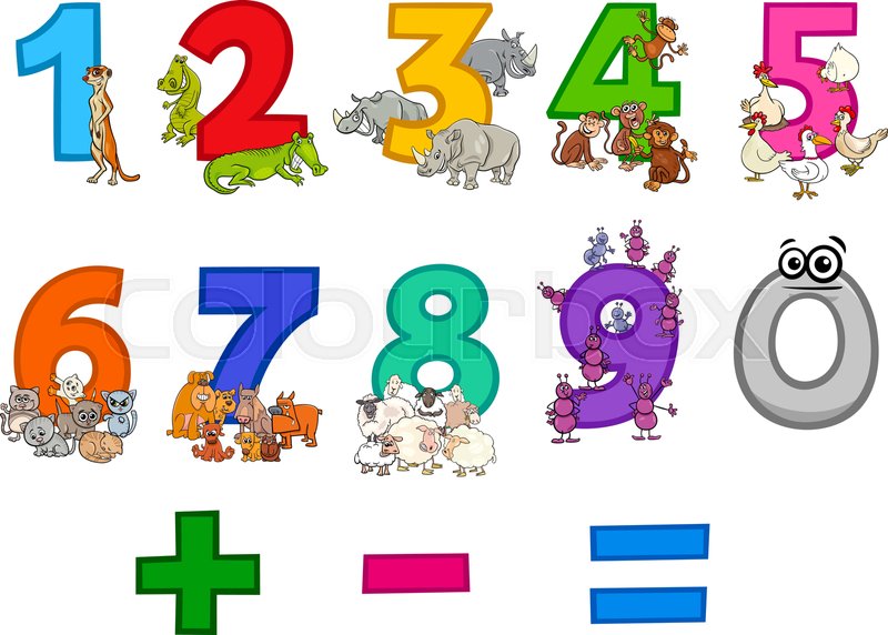 Cartoon Animal Numbers