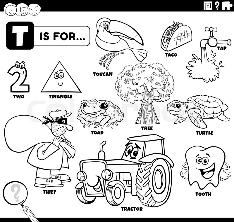 T Is For Coloring Page