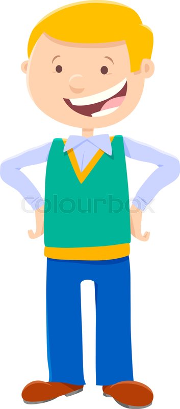 Teen Male Cartoon Character