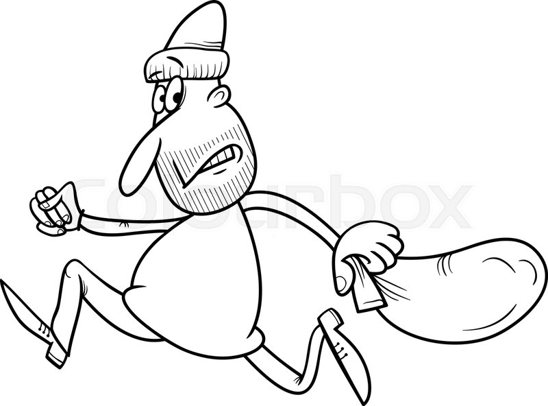 Running Thief Clipart