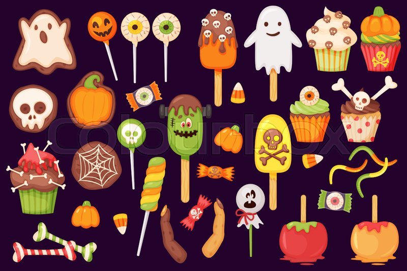 Halloween Caramel Apples Clip Art