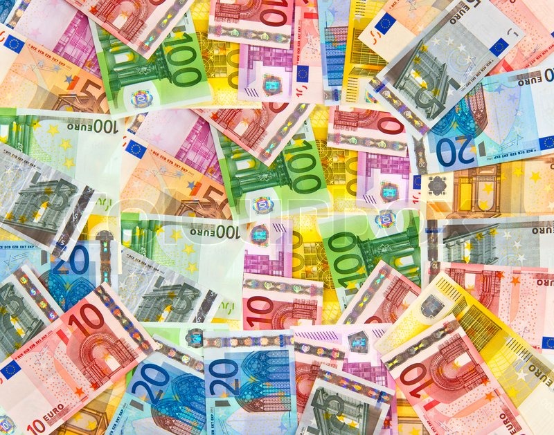 Euro-Währung Banknoten Geld Hintergrund | Stock Bild | Colourbox