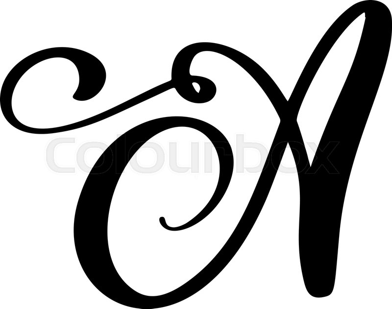 The Letter I In Fancy Writing