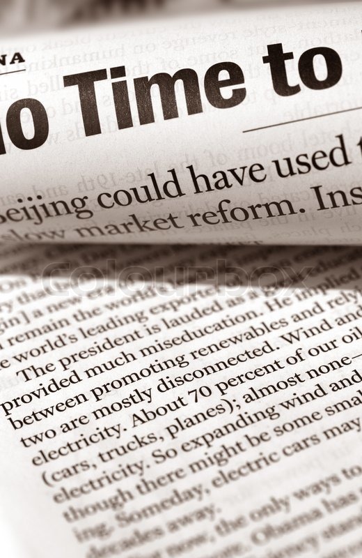 Close up of newspaper | Stock image | Colourbox