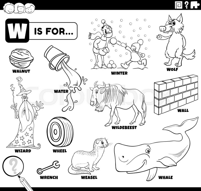 Letter W Coloring Page