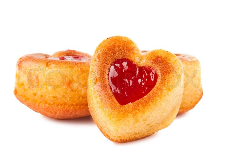Muffins heart isolated | Stock image | Colourbox