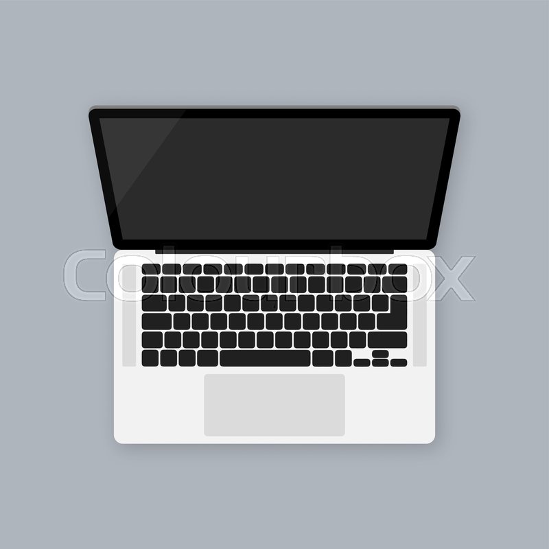 Laptop Side View Vector