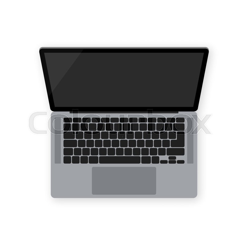 Laptop Side View Vector