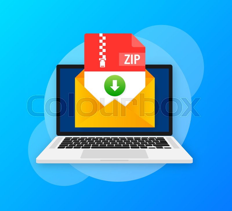 Zip File Icon Vector