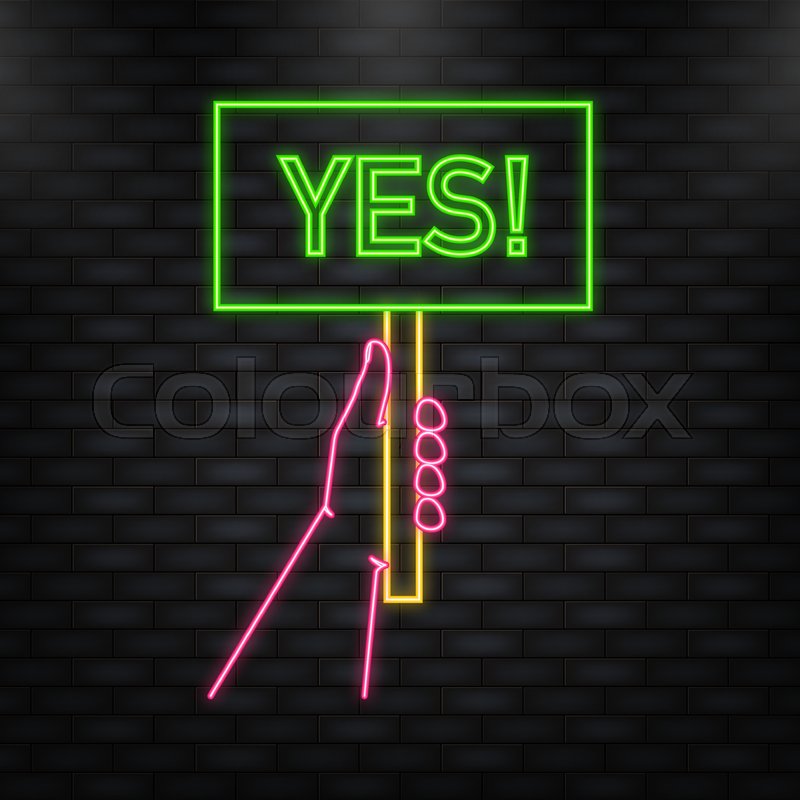 Neon Yes Sign