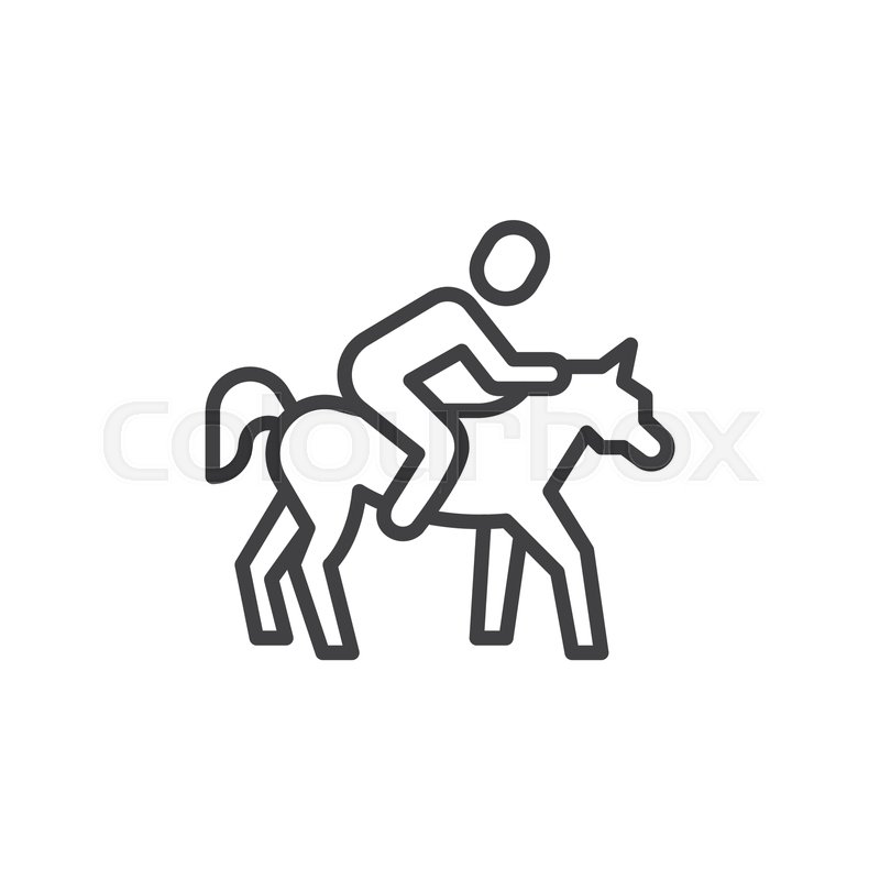 Horse Racing Clip Art Black And White