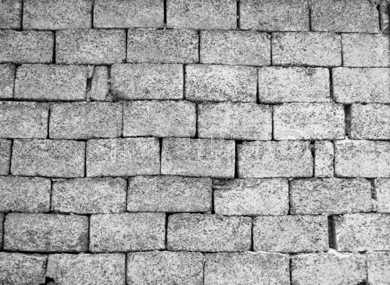 Wall of gray Concrete blocks | Stock image | Colourbox