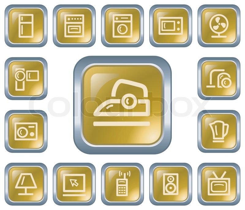 Home electronics button set | Stock vector | Colourbox