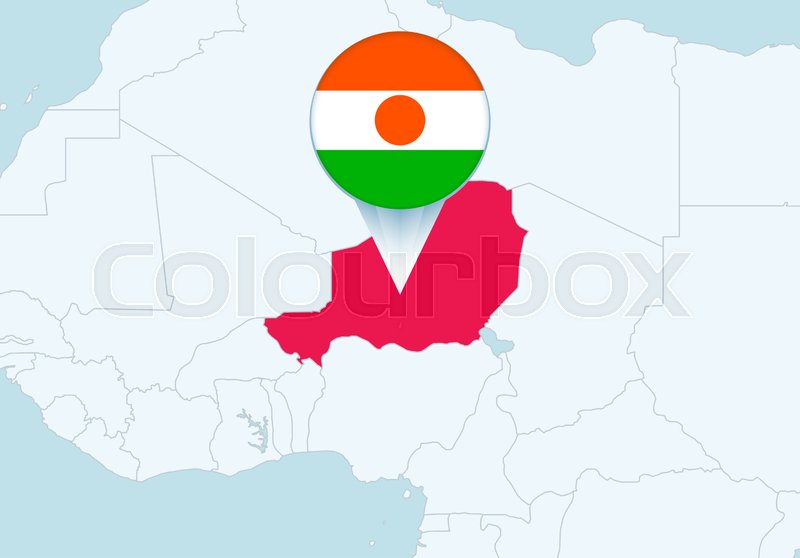 Niger Flag Map