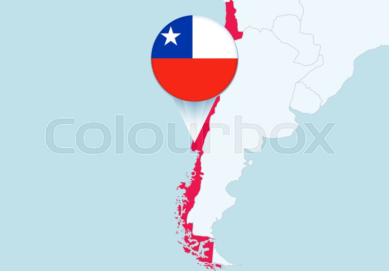 Chile Flag Map