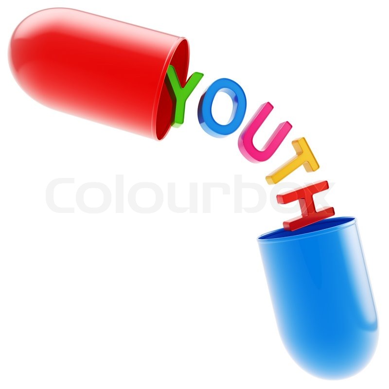 Word inside the pill capsule isolated | Stock image | Colourbox