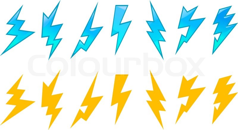 Set von Blitz Symbole | Stock-Vektor | Colourbox