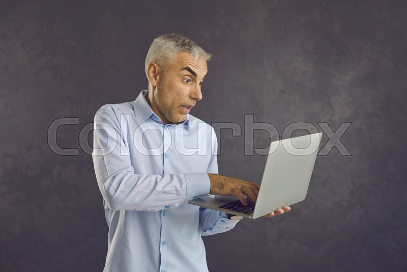 Excited Person On Computer