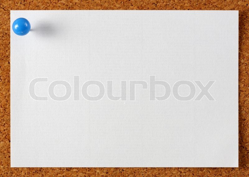 Hinweis memo Papier mit blauer Stift | Stock Bild | Colourbox