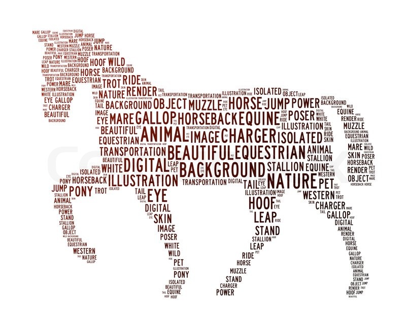 Horse text clouds | Stock image | Colourbox