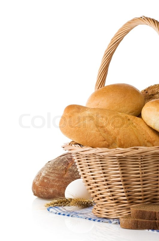 Frisches Brot auf weißem Hintergrund | Stock Bild | Colourbox