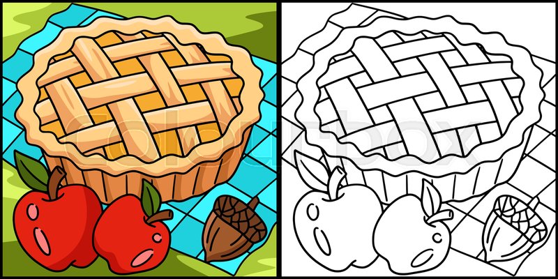 Pie Coloring Page