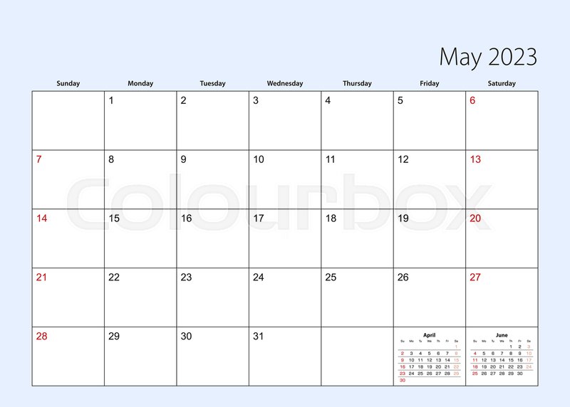 May Calendar Book