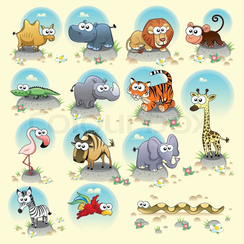 Savannah animals. | Stock vector | Colourbox