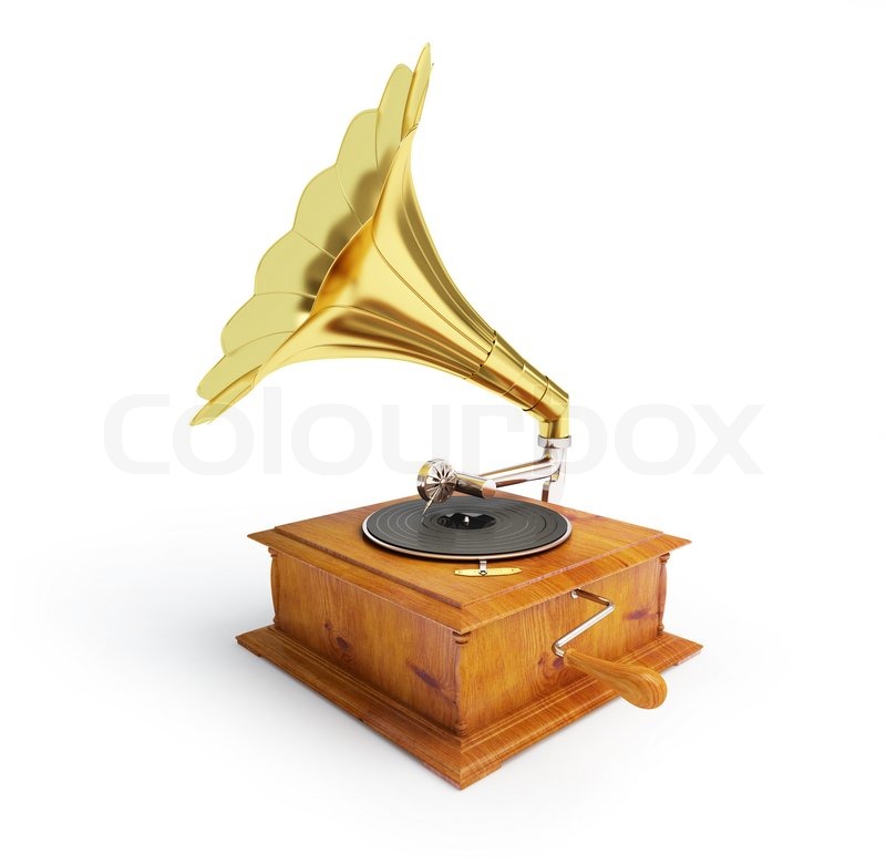 Retro old gramophone | Stock image | Colourbox