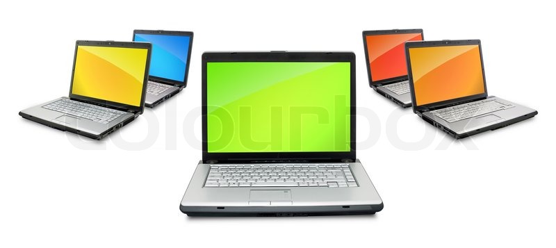 Open laptops | Stock image | Colourbox