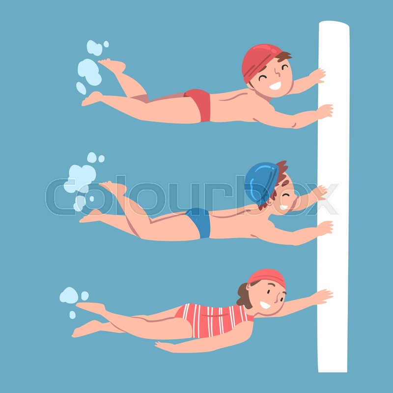 Person Swimming In Pool Cartoon