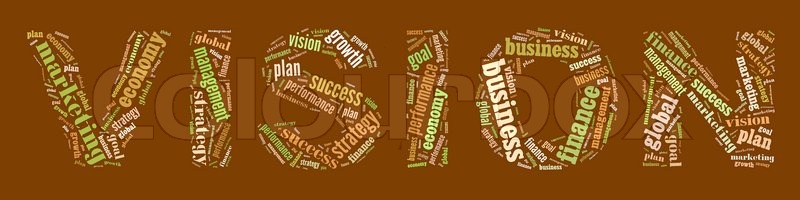 Vision in word collage | Stock image | Colourbox